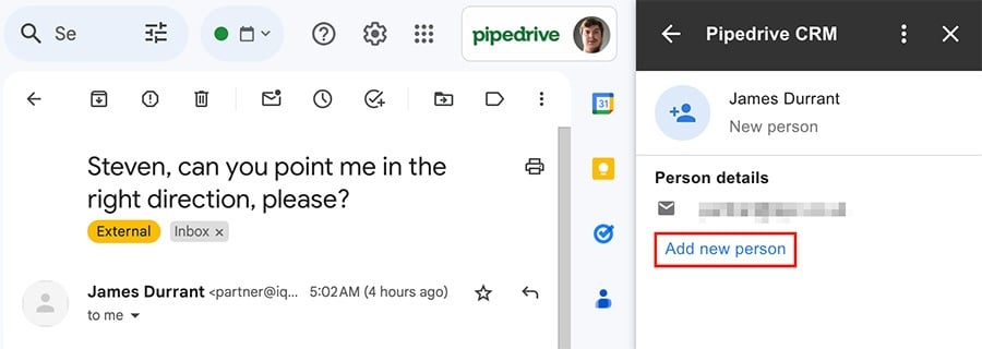 Pipedrive Gmail add-on - Knowledge Base | Pipedrive